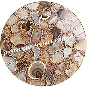 Wild Agate Table, Agate Table, Round Agate Table, Brown Agate Table, Agate Side Table Top