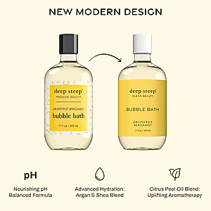 Deep Steep Bubble Bath, 17 Ounce (Pack of 2) (Grapefruit Bergamot)