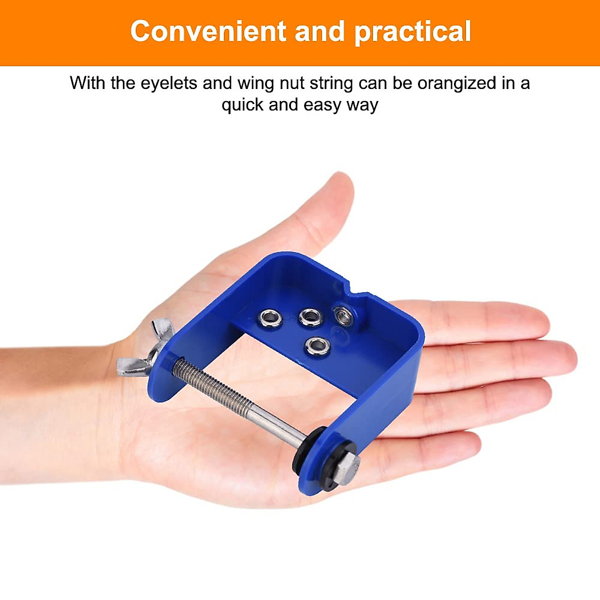 VGEBY Bow Strings Server,Archery Bowstring Serving Thread Jig Bow Strings Server Tool for Compound and Recurve Bow (Blue) Serving String Braided Serving String String Serving Jigs