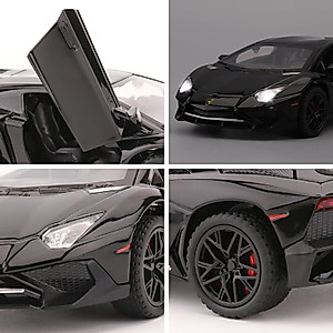 BDTCTK 1:32 LP750 Model Pull Back Car Toy car with Sound and Light for Kids Boy Girl, Metal Body, Door Opened, Yellow