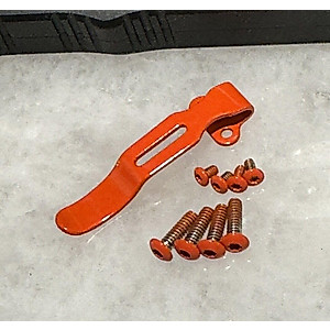 Orange Pocket Clip & Torx Screws For Streamlight Wedge 88810 88811 Flashlight