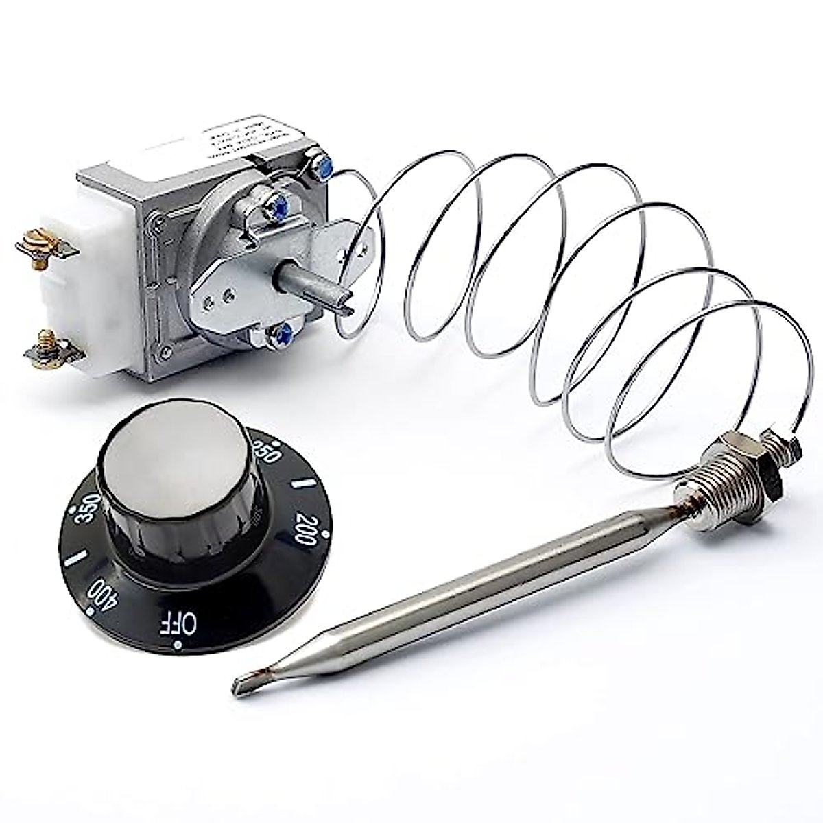 RX-1-36 Thermostat for Fryer 1/4" Mpt Stuff Box, 60125401 Thermostat for Deep Fryer Compatible with Pitco 60125401 fit for Royal Range 3113, Fryer Thermostat 200-400F