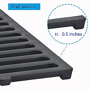 Leship 19.5 inch Cooking Grates Replace for Weber 7524, 7528, Weber Genesis 300 Series Genesis E310 E320 E330 S310 S320 S330 EP310 EP320 EP330 Grills, Cast Iron Grill Grates (19.5" x 12.9" Each)