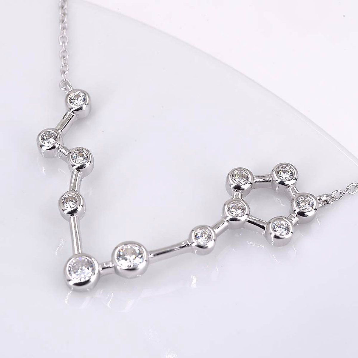 espere Sterling Silver Zodiac Necklace Constellation Jewelry Birthday Gift Sorority Sister Gift [Pisces - Feb 19 - Mar 20]