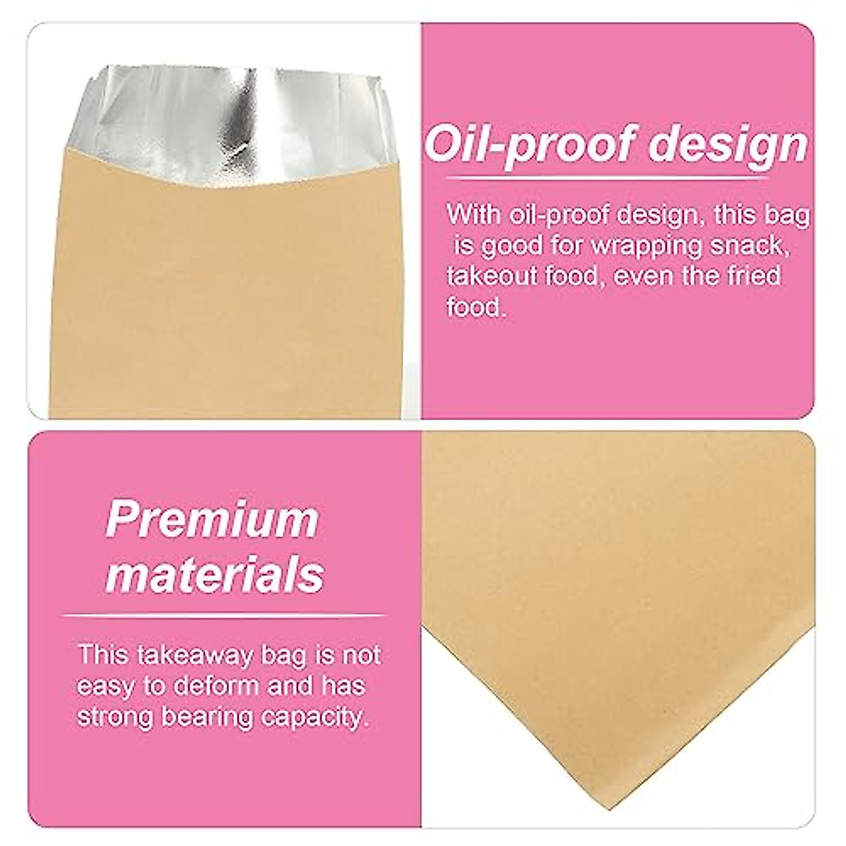 Food Snack Chip Fried Chicken Wrappers 100pcs Foods Carrier Oilproof Burger Sandwich Takeout Food Holder for Hot Food BBQ Cookie Popcorn Containers for Food