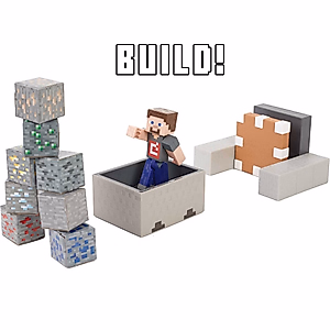 Minecraft Minecart Mayhem Playset With Steve Character Figure, Launching Cart And Accessories, Creation, Exploration And Survival Game For Kids Ages 6 Years And Older