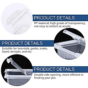 Balacoo 2pcs Plastic Reptile Box Snake Turtle Breeding Box Case Feeding Hatching Container Pet Spider Scorpion Lizard Tank House for Home