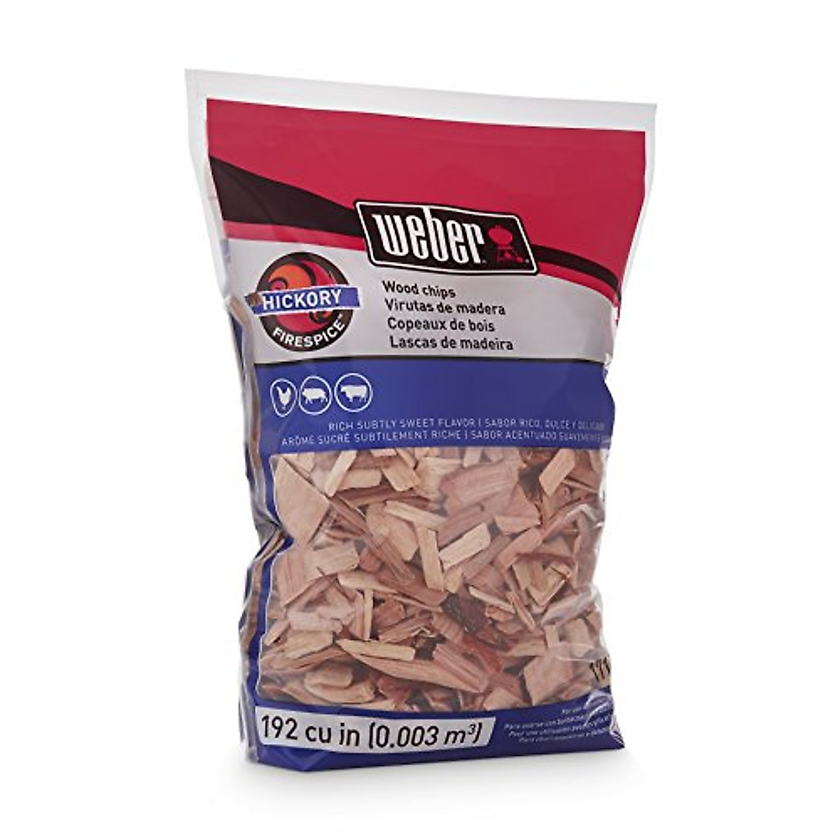Weber Stephen Products 17143 Hickory Wood Chips, 192 cu. in. (0.003 m³)