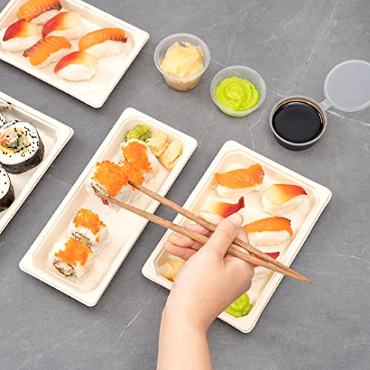 Restaurantware 9.5 Inch Wooden Chopsticks 100 Carbonized Chinese Chopsticks - With Both Pointed Ends Sustainable Cedar Noodle Chopsticks Disposable For Home Or Take Outs