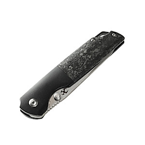 KANSEPT Warrior Pocket Knife with CPM-S35VN Blade Framelock Camping Hiking Folding Knife for Men 6AL4V Titanium +carbon fiber Handle Drop Pocket Folding Knife K1005T1