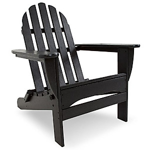POLYWOOD AD5030BL Classic Folding Adirondack, Black