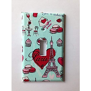 Paris Turquoise Light Switch Cover -Various Sizes Offered