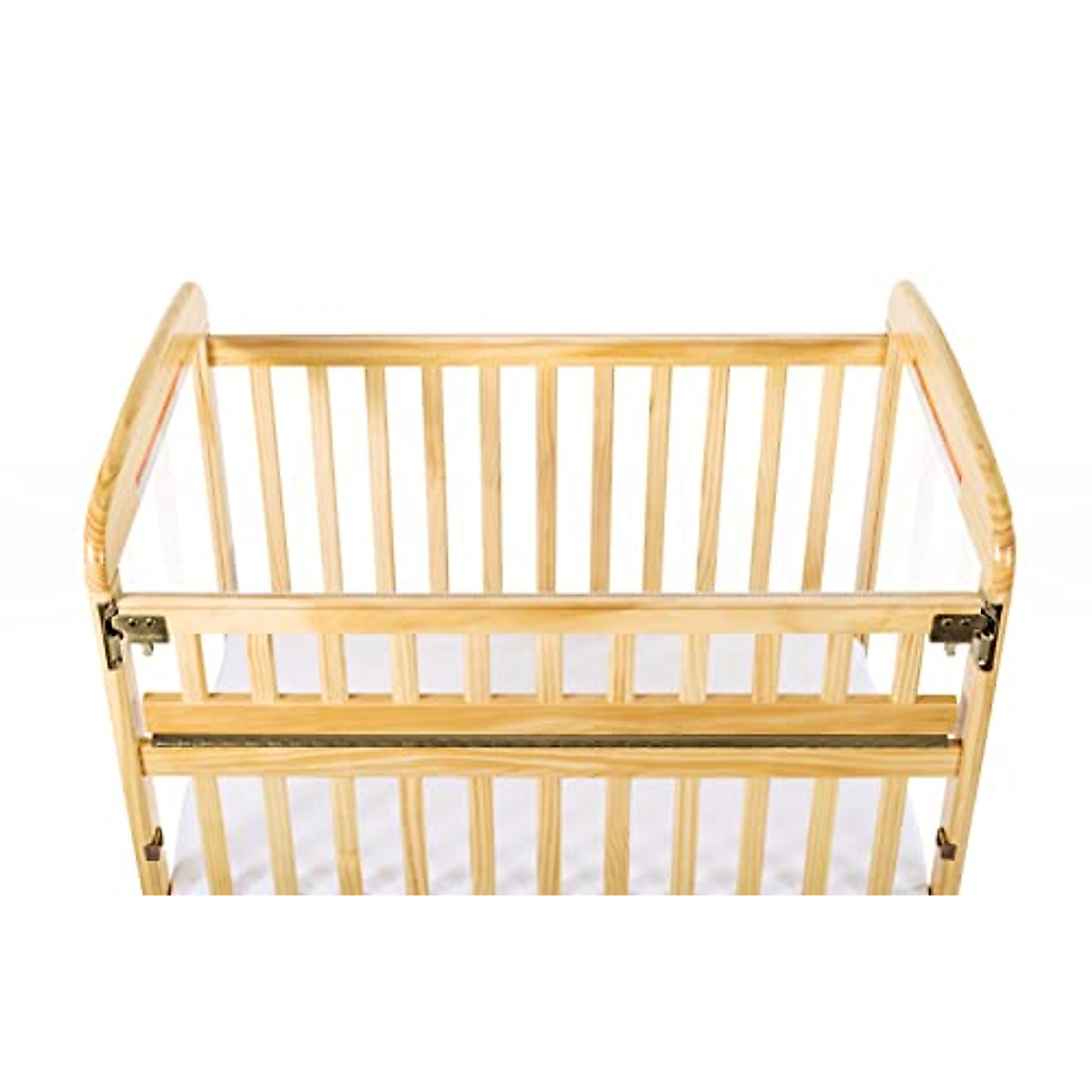 Child Craft Avery SafeAccess Portable Compact Wood Daycare Crib with Casters