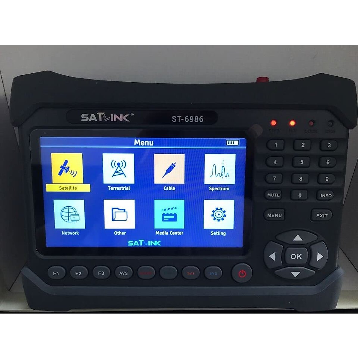 SATLINK ST-6986 Satellite TV Receiver DVB-S/S2/T/T2/C Combo Meter MPEG-4 HD H.265 (10bits) Spectrum Spectrum Analyzer Digital Satellite Finder Meter