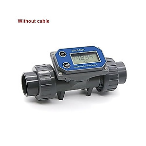 XAXAX Water Flow Meter, DN25-80 Flow Meter, Electronic LCD Digital Display Flowmeter, ZJLCD-BT01 PVC Pipe Liquid Water for Farm/Garden Irrigation,Gallon, QTS, PTS, L, m³(DN80,with Cable)