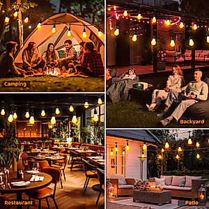 Qualirey Mosquito Repellent LED String Light for Outdoor, 7W Waterproof Mosquito Repellent Light Bulbs Outdoor Mosquito Repellent for Patio Backyard Deck(37.7 ft)