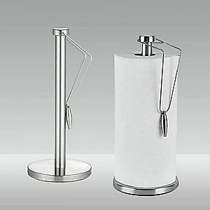 Stainless Steel Kitchen Roll Paper Towel Holder Bathroom Tissue Stand Napkins Rack Home Kitchen Storage Paper Towel Stand (Style C)