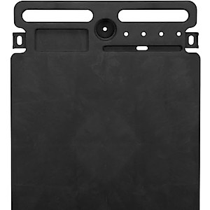 Global Industrial Industrial Service & Utility Cart, Plastic 2 Flat Black Shelf, 44” x 25-1/2”, 5" Rubber Casters