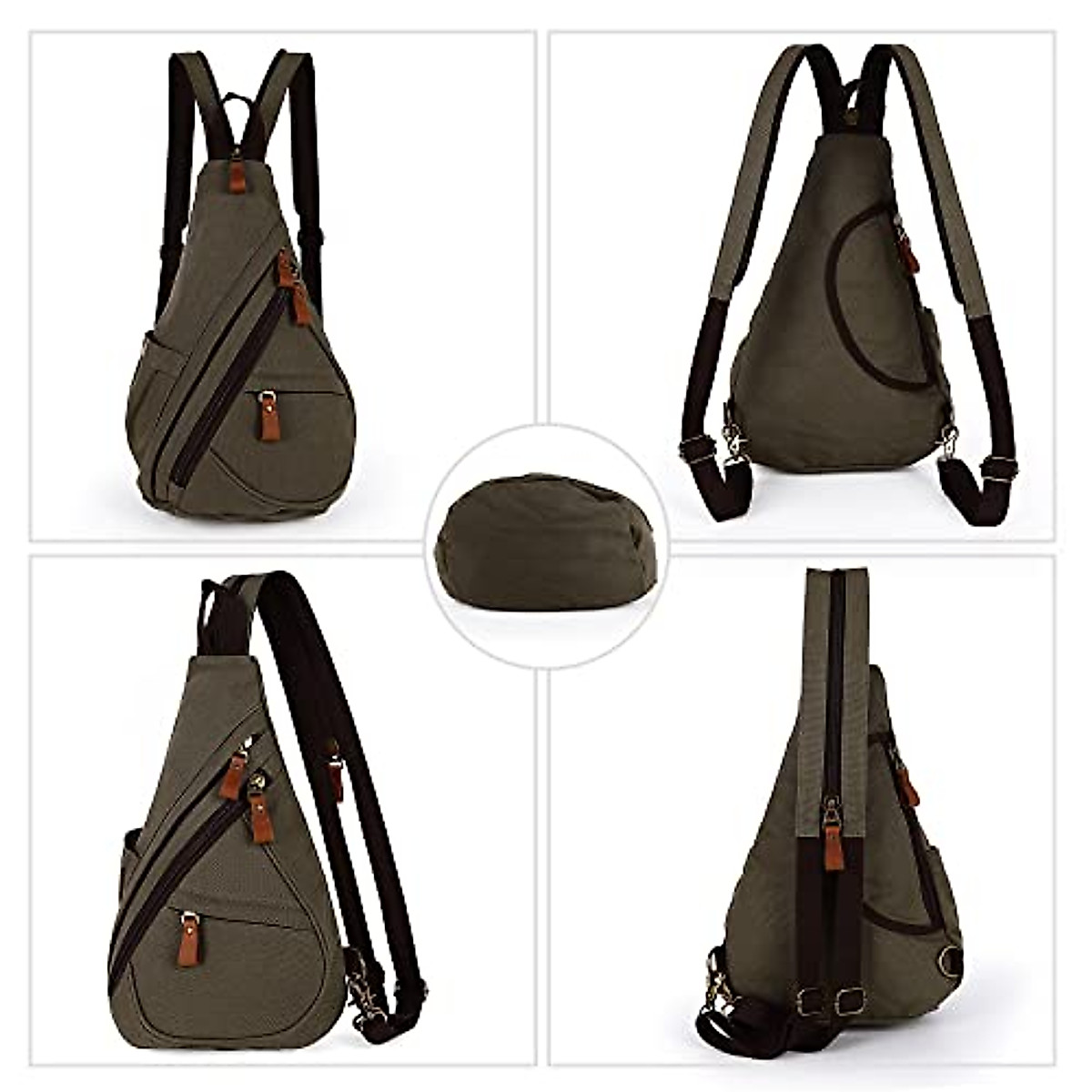 HuxFam Small Sling Crossbody Backpack Multipurpose Casual Daypack Backpacks Outdoor Cycling Hiking Travel