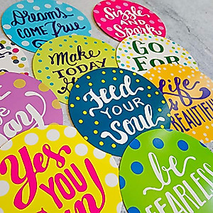 Youngever 80 Pack Confetti Positive Sayings Accents 6 Inch