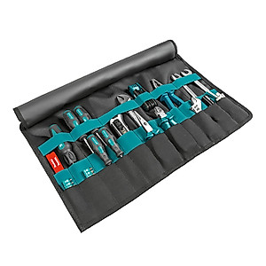 Makita E-15506 Wrap with Handle & Front Pocket E-05533 Blue Tool Roll Strap System, Black