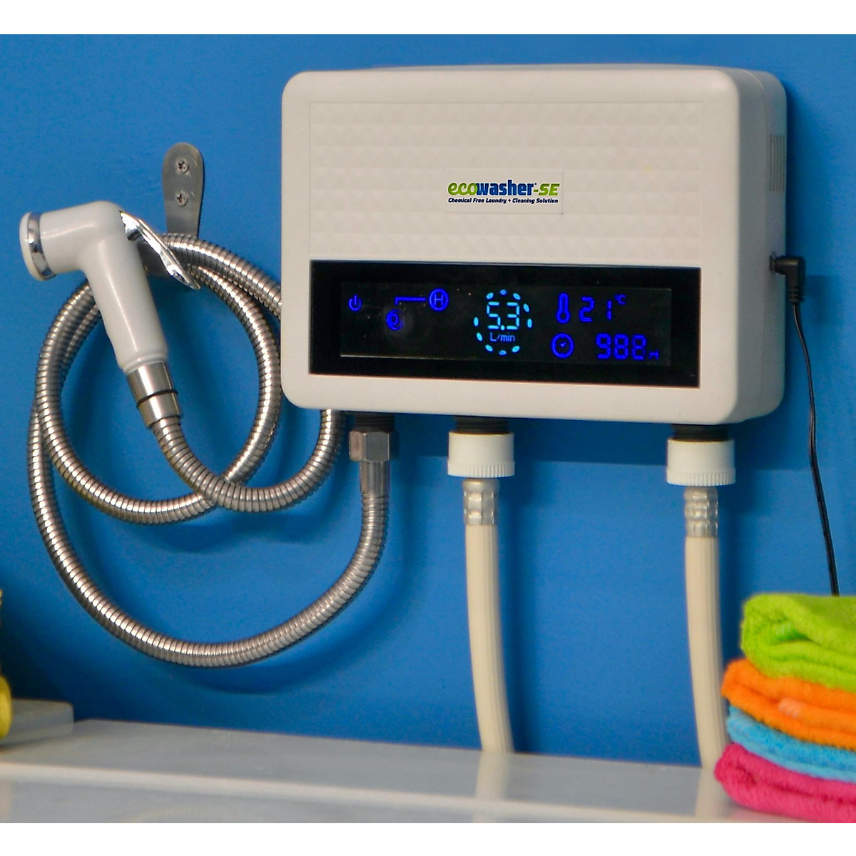 EcoWasher EcoWasher SE Laundry Cleaning System | Advanced Oxidation Technology with Activated Oxygen & Hydrogen Peroxide | Detergent-Free Washing | Multi-Purpose Home Cleaner |