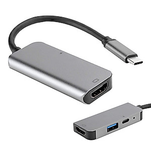 Long Service Life Docking Station Good Performance Durable Type‑C to HDMI Hub 3 in 1 Fine Workmanship for Computer