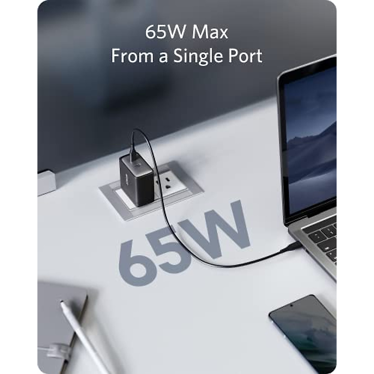 Anker USB C , 726 (Nano II 65W) PPS Fast Charger Adapter, Foldable Compact Charger for MacBook Pro/Air, iPad Pro, Galaxy S20/S10, Dell XPS 13, Note 20/10+, iPhone 13, Pixel, and More