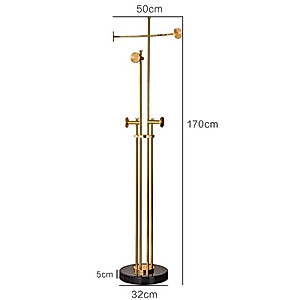 YASEZ Metal Furniture Standing Entrance Hall Floor Hanger Clothing Golden Hanger Clothing Wardrobe (Color : D, Size : As Shown)