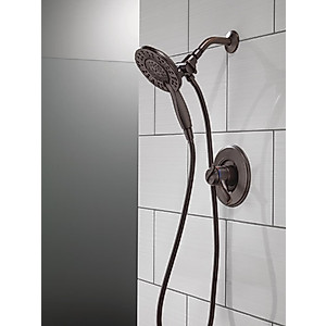 Delta Faucet 4-Spray In2ition Dual Shower Head with Handheld Spray, Oil Rubbed Bronze Shower Head with Hose, Showerheads & Handheld Showers, Handheld Shower Heads, Venetian Bronze 58499-RB