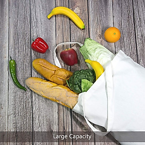 TOPDesign 2 | 6 | 12 Pack Super Strong Large 17.5"x16.5"x5" 10oz Cotton Canvas Tote Bag, Reusable Grocery Shopping Bags, Blank White Bags for Crafts, DIY Your Creative Designs (Pack of 2)