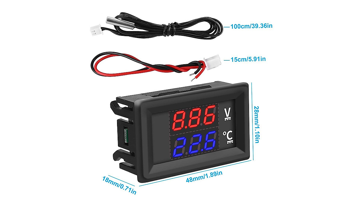 Icstation Car Temperature Sensor -50~125℃ Digital Meter