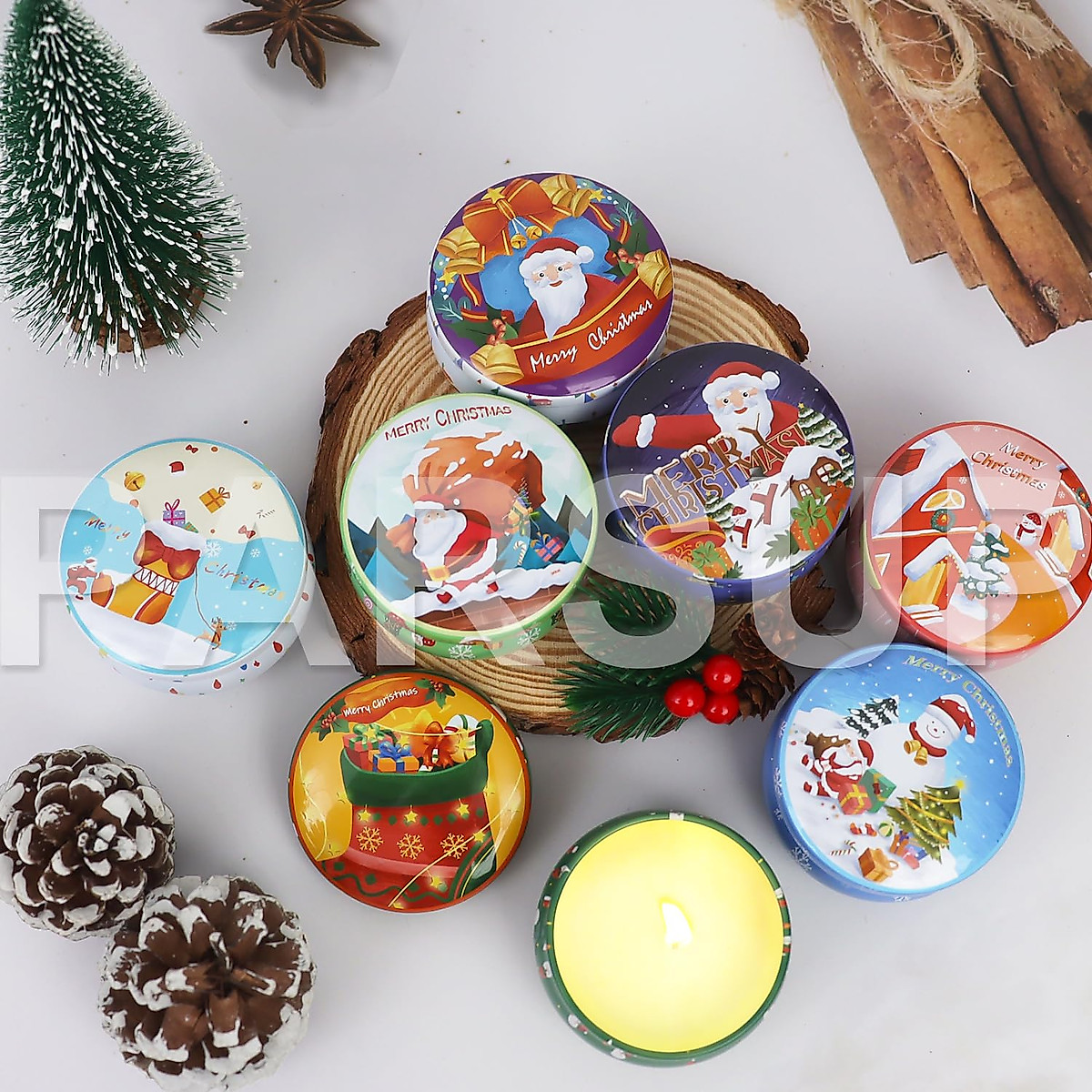 12 Pack Christmas Scented Candles, 2.5OZ Jar Candles, 12 Christmas Fragrances Scented Candle Set for Women, 12 Hour Burning Time, Candle Gift for Mom, Grandma, Teacher, Coworks