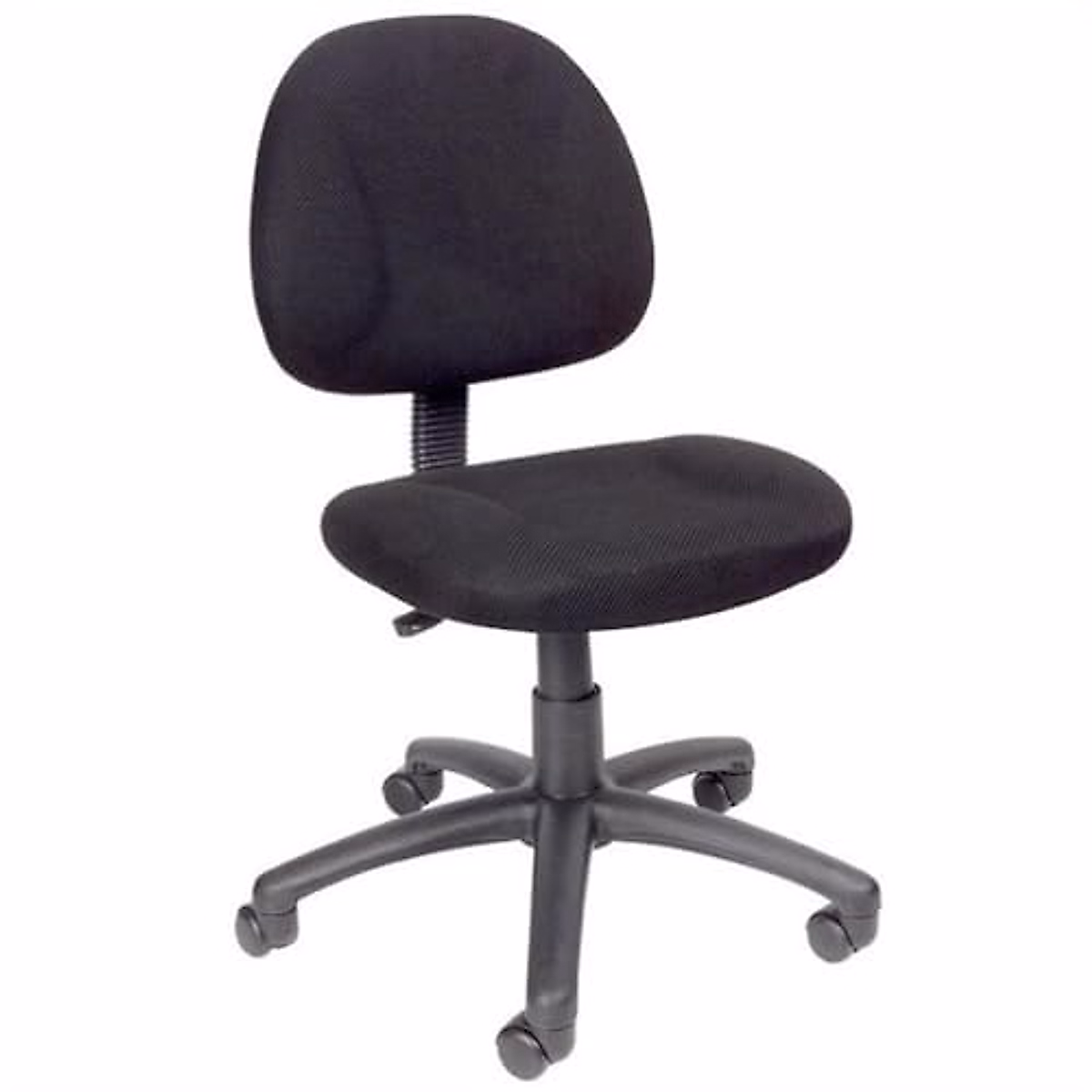 Pemberly Row Adjustable DX Fabric Posture Office Chair in Black