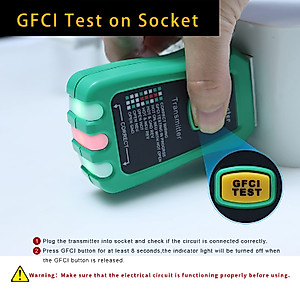 Xin Tester Digital Circuit Breaker Finder + GFCI Outlet Receptacle Tester Detector North American AC Electrical Socket Tester with mesh Tool case(XT-33A)