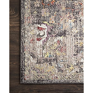 Loloi Medusa Collection Area Rug, 6' x 8'8", Charcoal/Fiesta