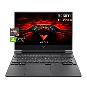 HP 2022 Newest Victus 15.6" FHD IPS Display, AMD Ryzen 7 5800H (8cores) Gaming Laptop – NVIDIA RTX 3050 Ti, Win 11 HDMI 2.1 WiFi 6, Backlit KB, Black, w/Mouse Pad (32GB RAM | 2TB PCIe SSD)