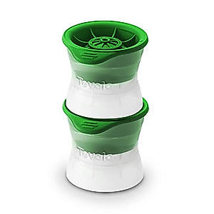 Tovolo Golf Ball Ice Molds, Set of 2 Golf Ball-Shaped Ice Sphere Molds, Stackable Sports Ice Molds, Sports-Themed Ice Makers, Giftable Sports Whiskey Ice Ball Molds, BPA-Free & Dishwasher-Safe