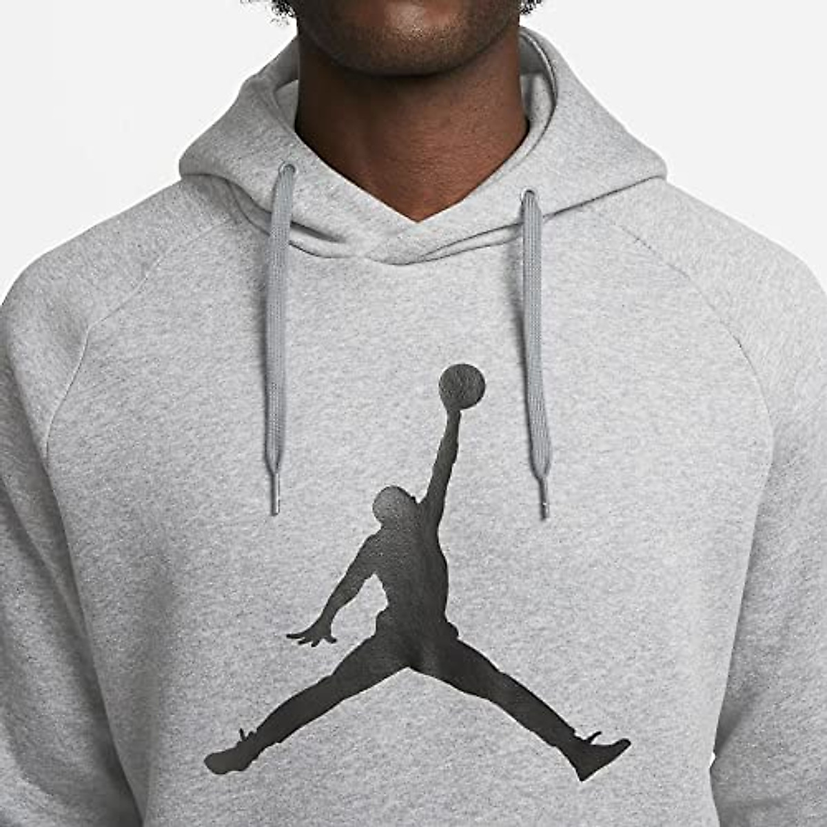 Nike Mens Jumpman Fleece Hoodie, Mens Nike Logo Hoodie, Fleece Hoodie for Men (as1, alpha, l, regular, regular, Standard, Grey, Large)