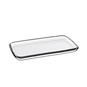 Barski - European Glass - Rectangular - Serving Tray - Platter - 14.2" Long, 8" Wide - Made in Europe