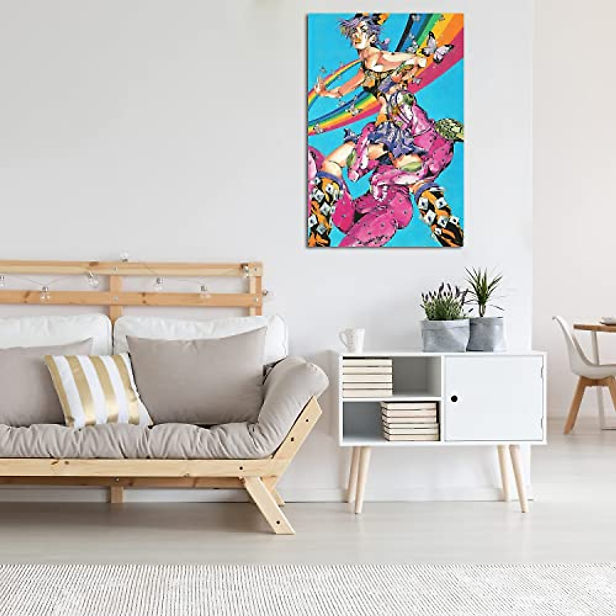 KGARB Jjba Poster JoJos Bizarre Adventure Poster Jolyne Cujoh Canvas Wall Art Print Picture for Office Room Decor Gift 16" x 24" Unframed