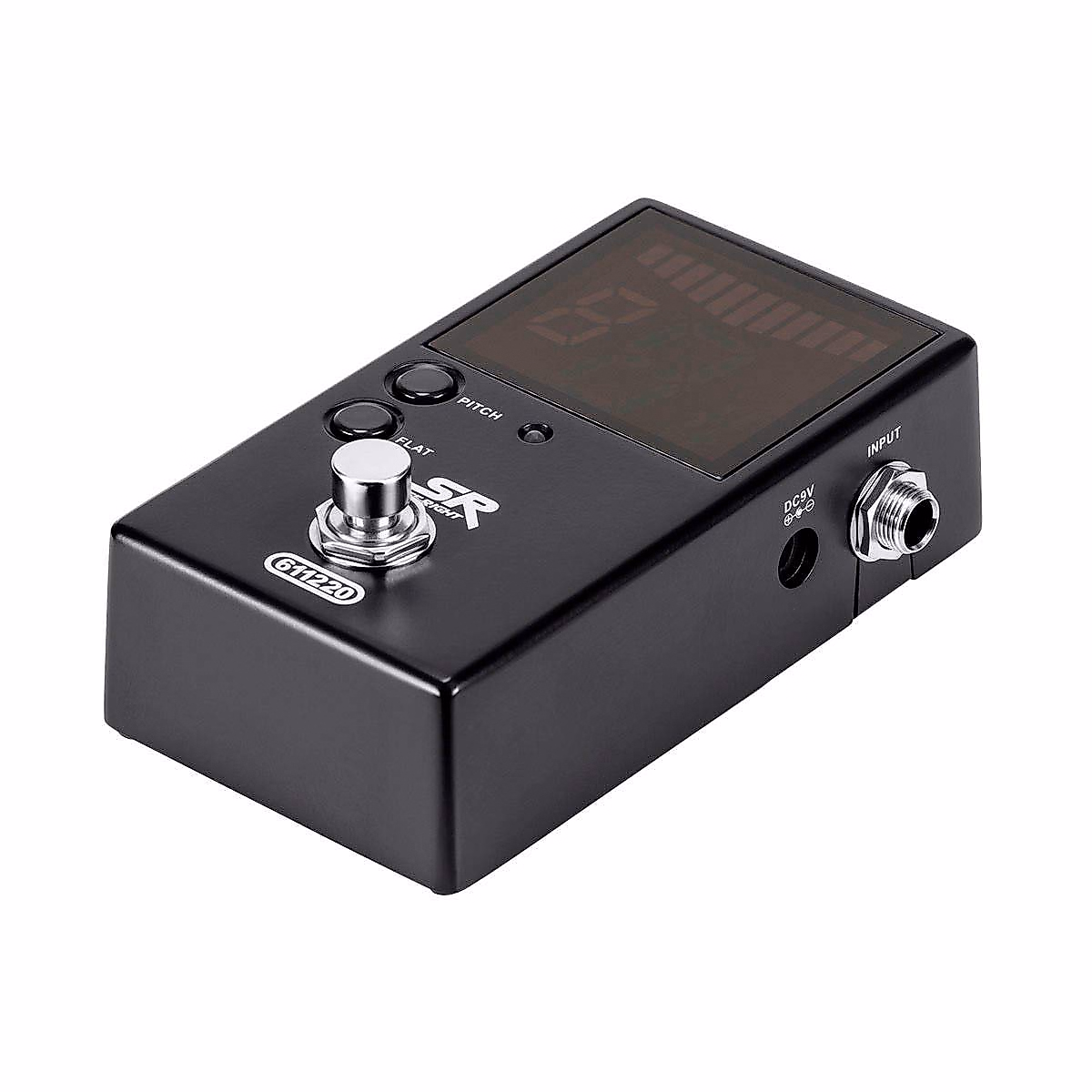 Monoprice Chromatic Pedal Tuner - Black, Normal & True-Bypass Outputs, Easy to Tune Your Bass & Guitars - Stage Right Series