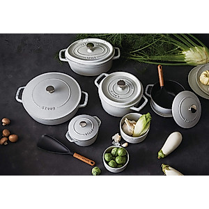 Staub 40501-484 Braiser Sauté Pan, Campagne 9.4 inches (24 cm), Two Hands, Cast Iron, Enameled Pot, Shallow Type, Sukiyaki, Induction Compatible