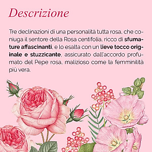 L'Erbolario 3 Rosa - Romantic And Feminine Fragrance For Every Woman - Three Admirable Fragrant Notes Of Provence Rose, Peruvian Pepper And Hollyhock - Offers A Seductive Accent - 1.6 Oz EDP Spray