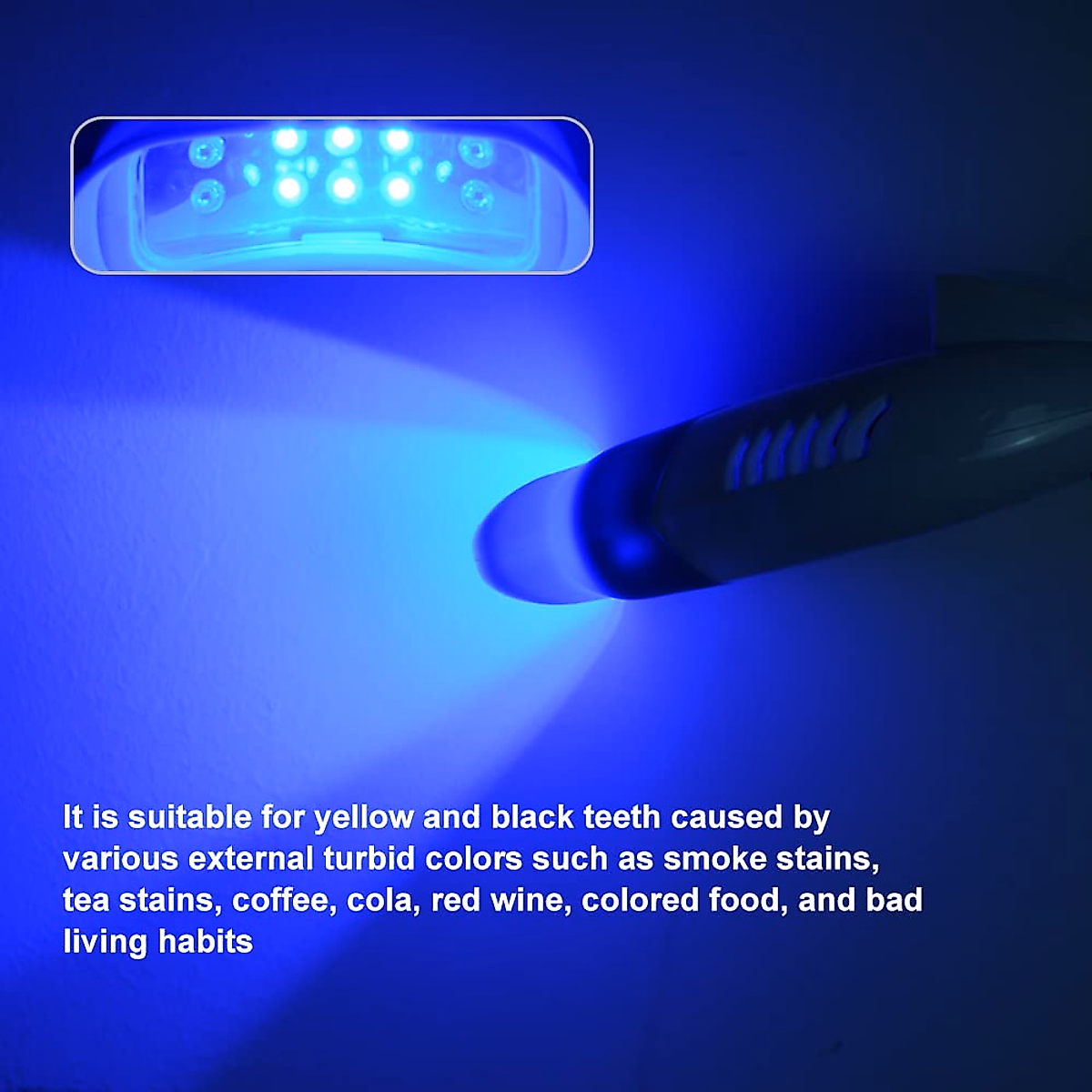 Pevor Dental Teeth Whitening Light Teeth Whitening Machine LED Light 2 Color Teeth Whitener Bleaching 10 LED Light Lamp LED Teeth Whitening LED Accelerator Light
