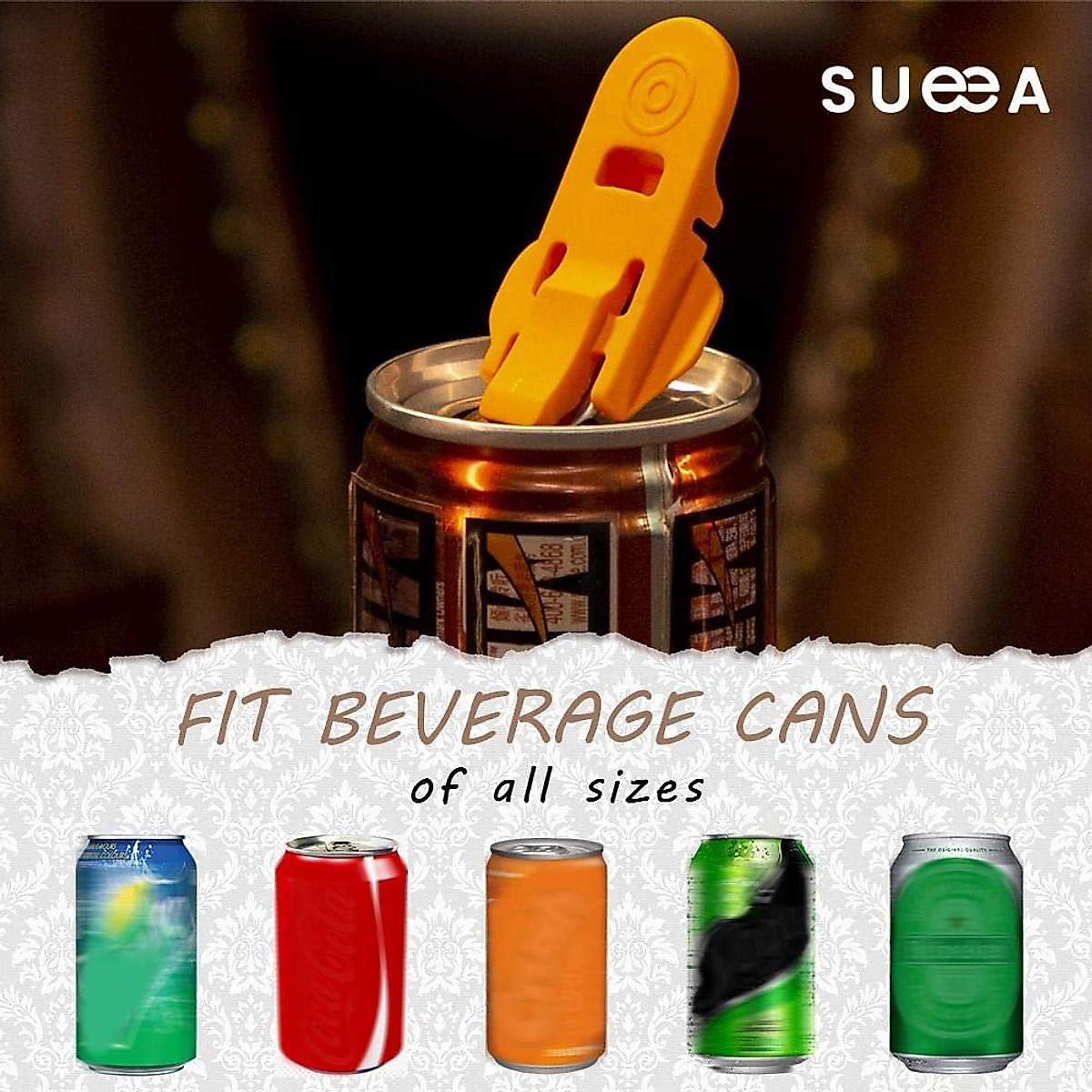 Sueea Easy Can Opener 3Pcs/6Pcs/12Pcs/Pack, Manual Easy Can Opener, Multiple Colors Plastic Tab Opener For Pop, Coke, Beer, Soda Drink Aluminum Beverage Can Top Ring Opener Tool (6pc-Color Random)
