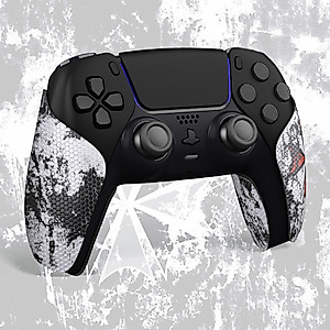eXtremeRate PlayVital Anti-Skid Sweat-Absorbent Controller Grip for ps5 Controller, Professional Textured Soft Rubber Pads Handle Grips for ps5 Controller - Biological Hazard