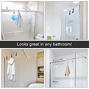 Gjinxi 10PCS Towel Hook, Over The Door Towel Hooks, Glass Door Hooks for Bathroom, Stainless Steel Robe Rack Hooks for Frameless Glass Shower Door