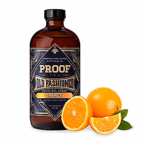 Old Fashion Cocktail Mix - Made with Real Ingredients & Cane Sugar - Orange Flavor - Fast, Easy, Delicious, Handcrafted Cocktail Syrup - - 16oz - 1 Bottle