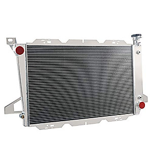 OzCoolingParts 4 Row Core All Aluminum Radiator for 1985-1997 86 87 88 89 90 91 92 93 94 95 Ford Bronco F-150 F-250 F-350 4.9L L6